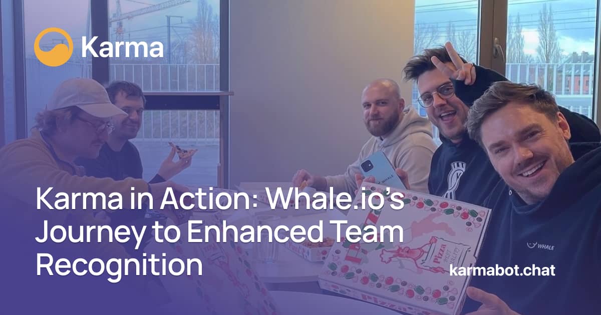 Whale's Path to Team Recognition with Karma bot